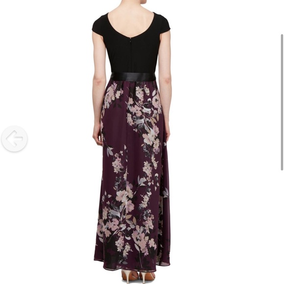 SLNY | Dresses | Womens Formal Dress Sizes 14 16 Floral Purple Black ...